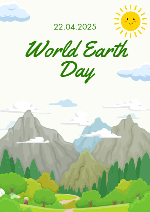 Plantilla de Illustrative World Earth Day Flyer A4 | PosterMyWall