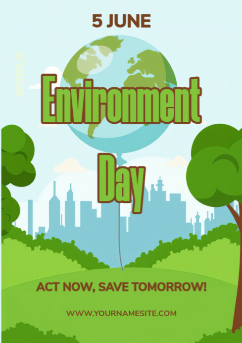 Copy of Illustrative World Environment Day A4 | PosterMyWall