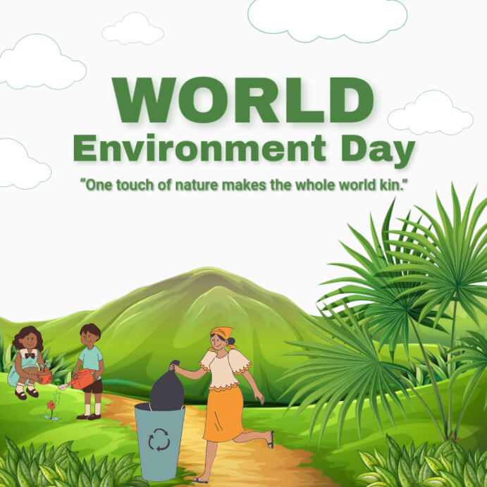 Illustrative World Environment Day Instagram Post Template | PosterMyWall