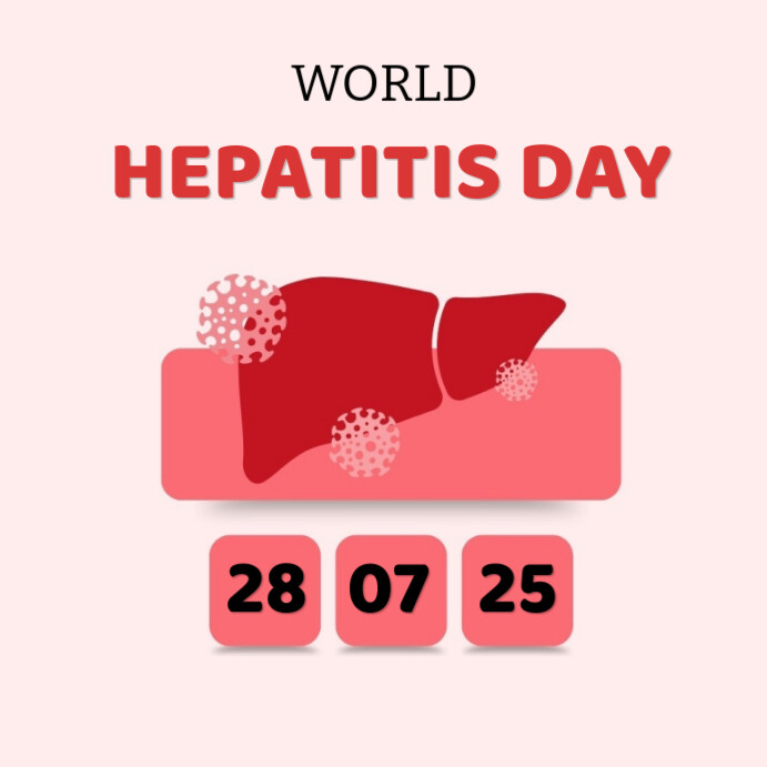 Illustrative World Hepatitis Day Instagram Post 2025 Template | PosterMyWall