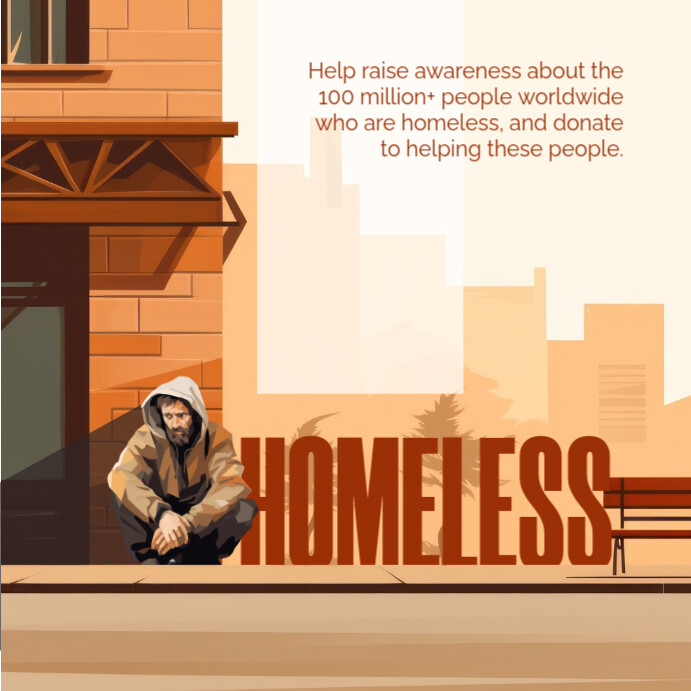 Copy of Illustrative World Homeless Day Instagram Post | PosterMyWall