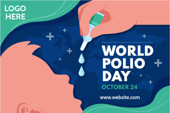Illustrative World Polio Day Poster Template | PosterMyWall