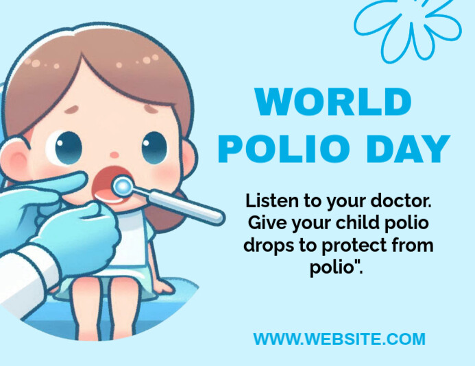 Illustrative World Polio Day Template Design Flyer (us Letter ...
