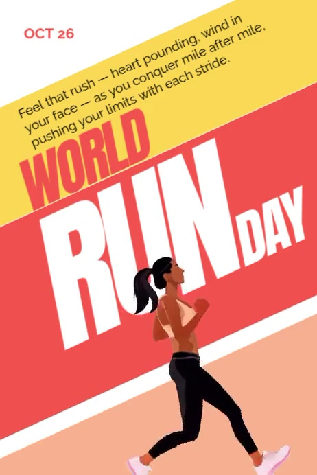 Modèle Illustrative World Run Day Poster | PosterMyWall