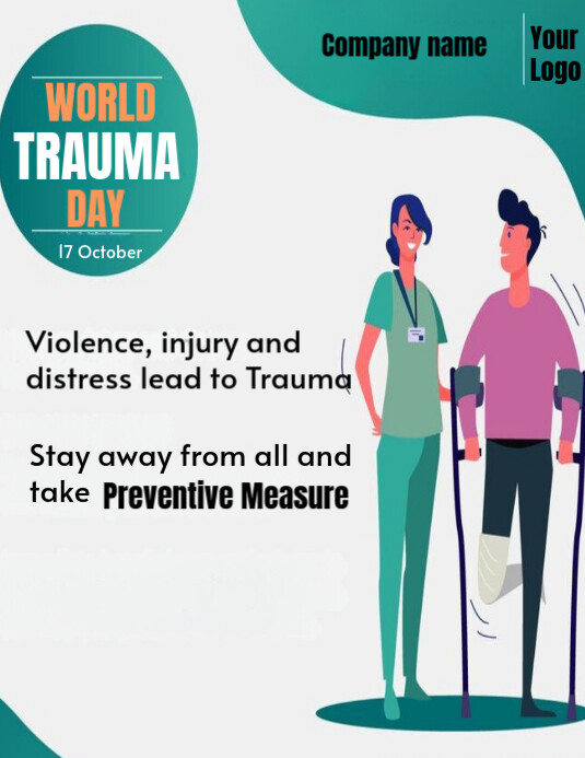 Copy of Illustrative World Trauma Day Flyer (us Letter) | PosterMyWall