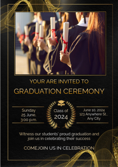 Ilustratif Graduation Ceremony A4 Template | PosterMyWall