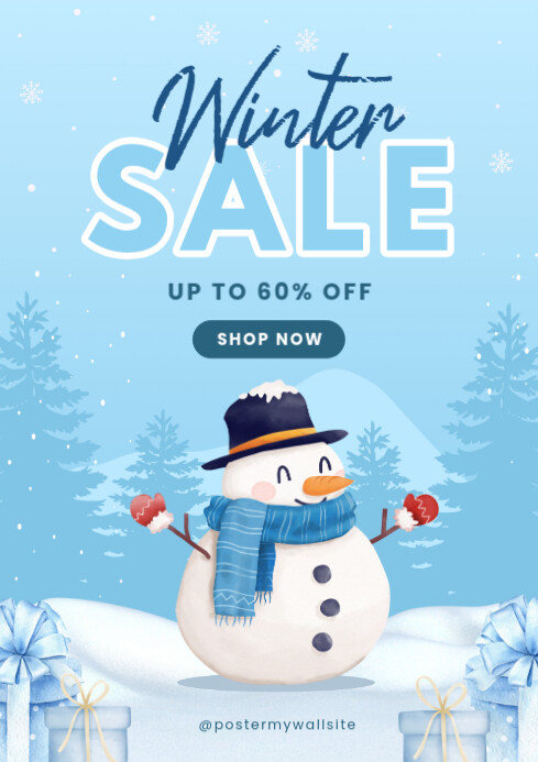 Ilustratif Winter Sale A4 Template | PosterMyWall