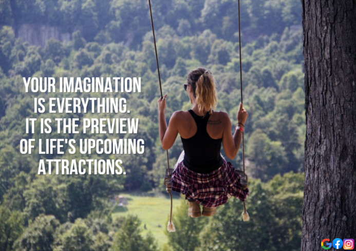 IMAGINATION AND ATTRACTIONS QUOTE TEMPLATE | PosterMyWall