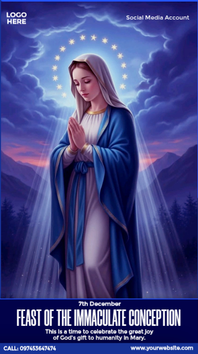 Immaculate Conception Feast Template | PosterMyWall
