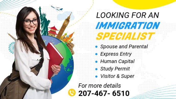 Plantilla de Immigration Consultant Facebook Twitch Post | PosterMyWall