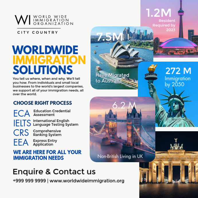 Copy of Immigration Services Post Template | PosterMyWall