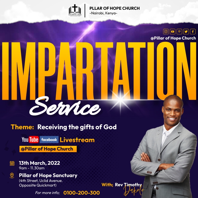 Impartation service Template | PosterMyWall