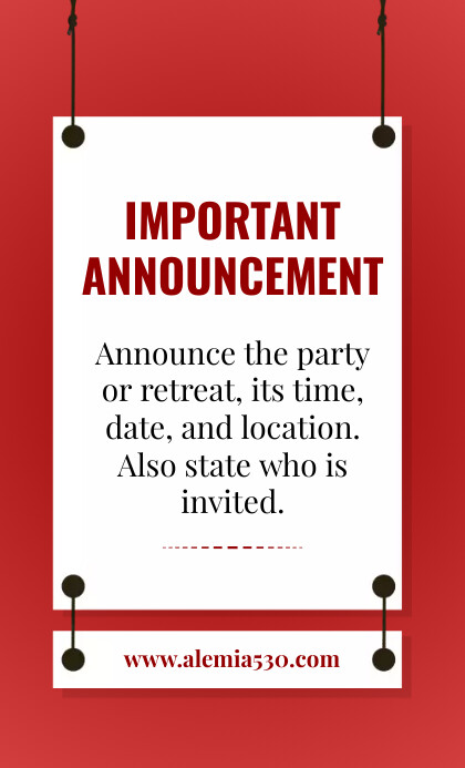 Important Announcemen template | PosterMyWall