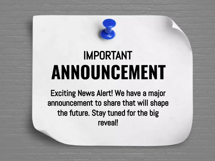 Important Announcemen template | PosterMyWall