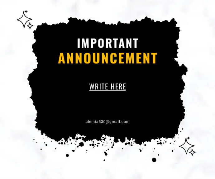Important Announcemen template | PosterMyWall