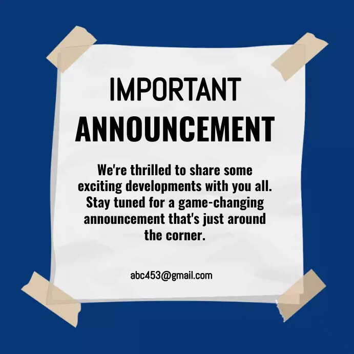Important Announcemen template | PosterMyWall