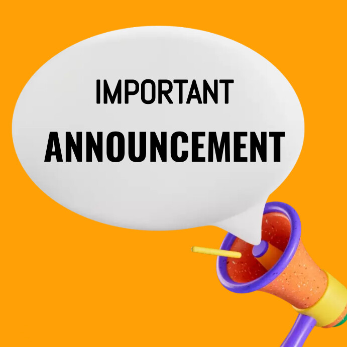 Important Announcemen template | PosterMyWall