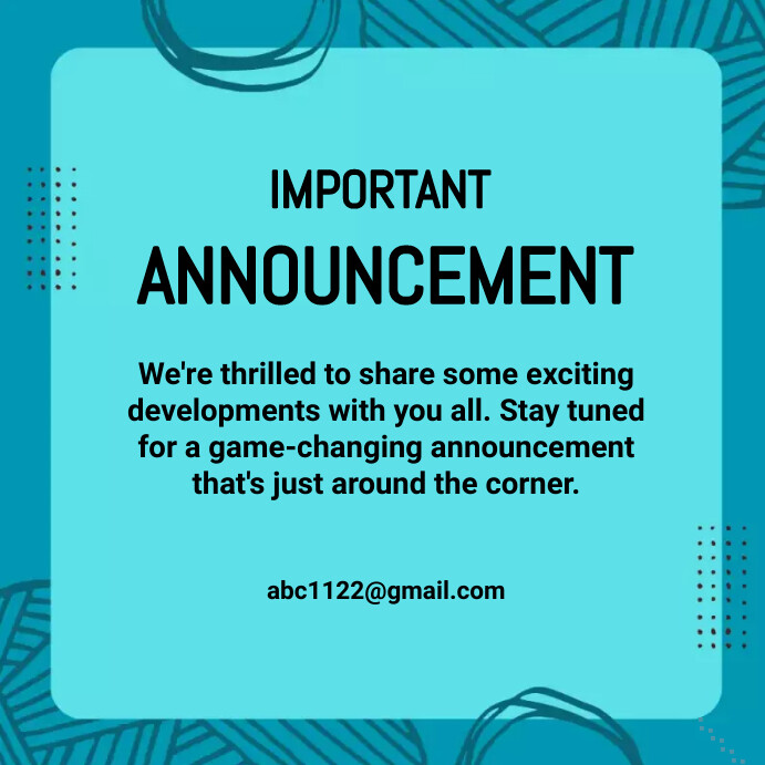 Important Announcemen template | PosterMyWall