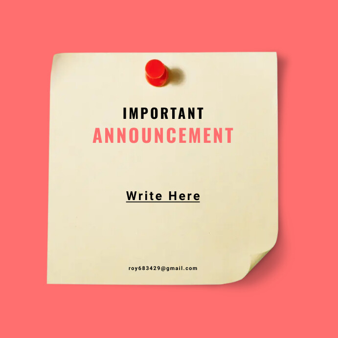 Important Announcemen template | PosterMyWall