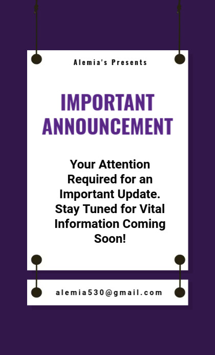 Important Announcemen template | PosterMyWall