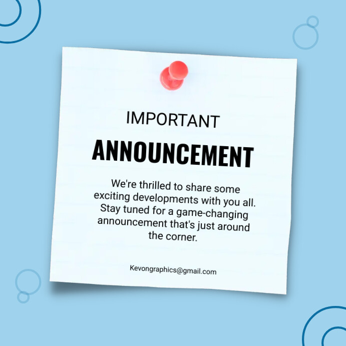 Important Announcemen template | PosterMyWall