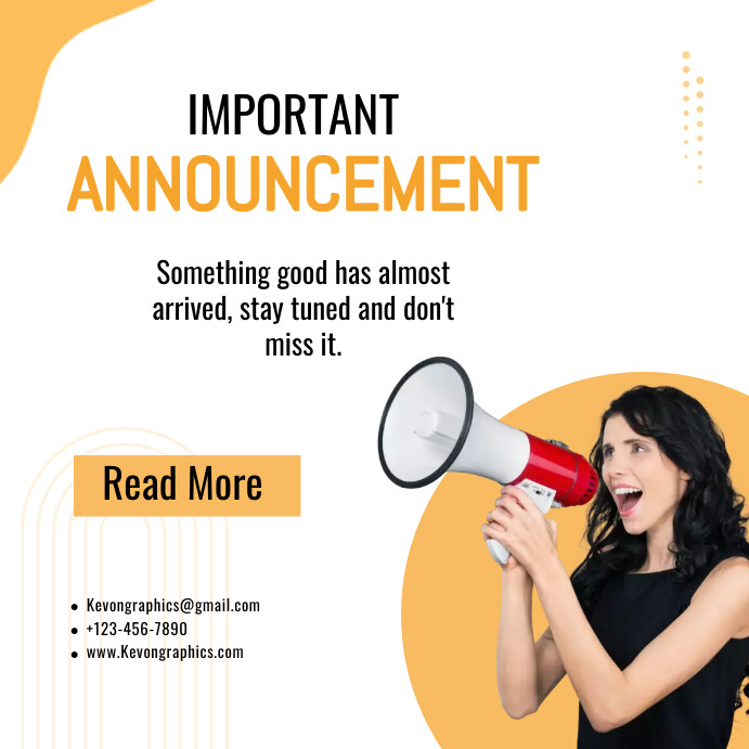 Important Announcemen template t | PosterMyWall