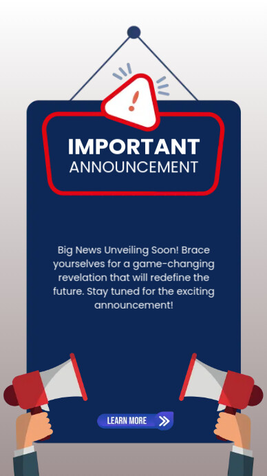 Important Announcement 2024 Template | PosterMyWall