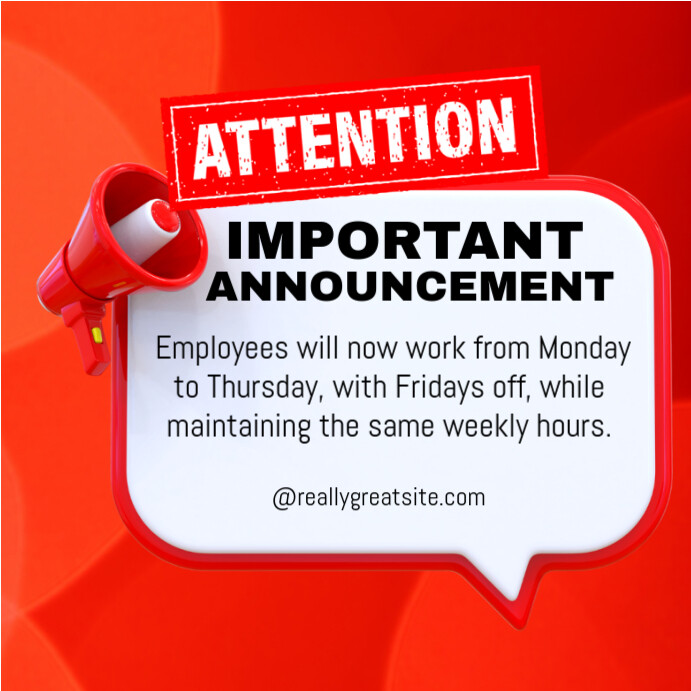 Important Announcement Ad Template | PosterMyWall