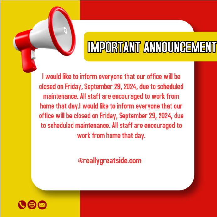 Newsletter Announcement Sample