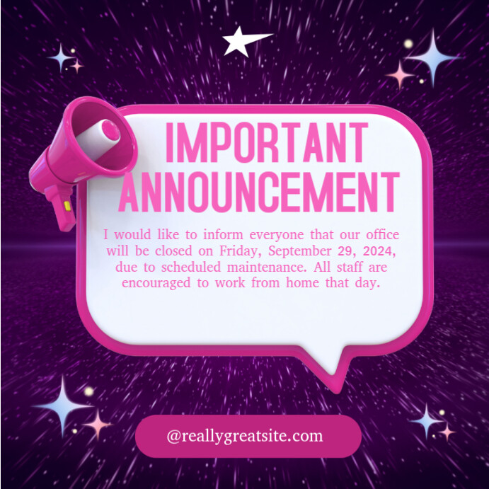 Important Announcement Ad Template | PosterMyWall