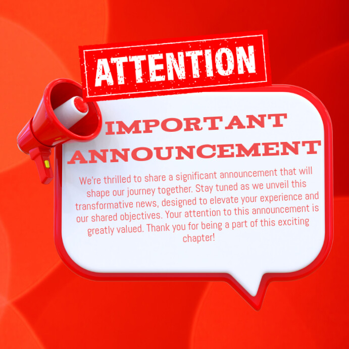 Important Announcement Ad Template | PosterMyWall