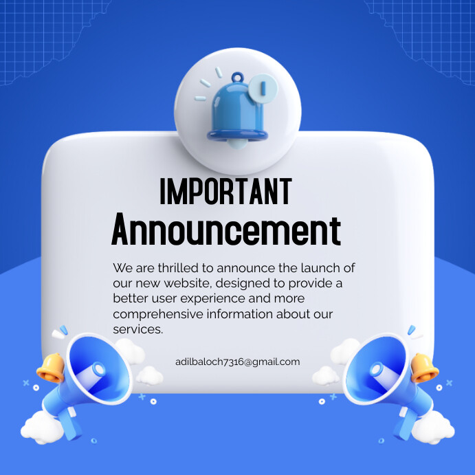 Important announcement Template | PosterMyWall
