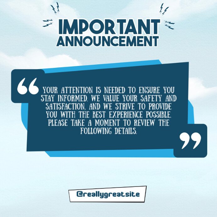 Important Announcement Template | PosterMyWall