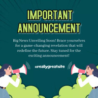 Important Announcement Template | PosterMyWall
