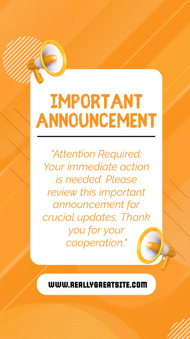 Important Announcement Template | PosterMyWall