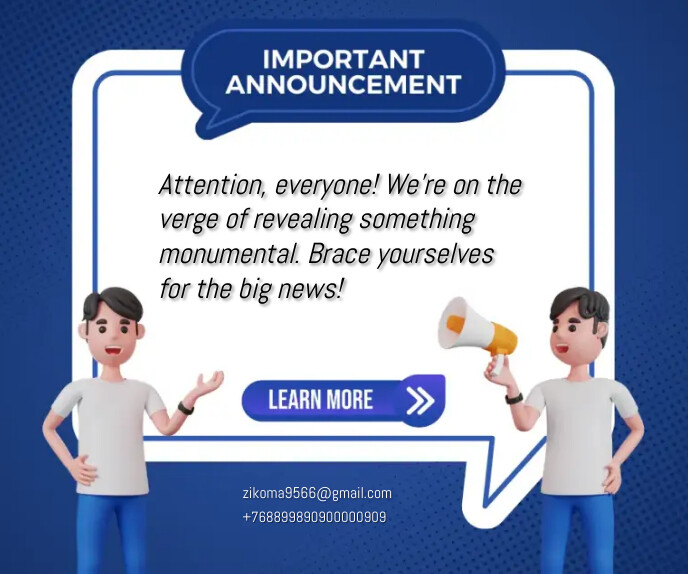important announcement Template | PosterMyWall