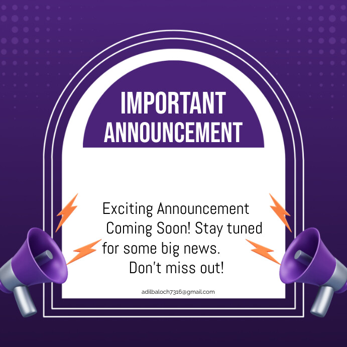 Copy of Important announcement | PosterMyWall