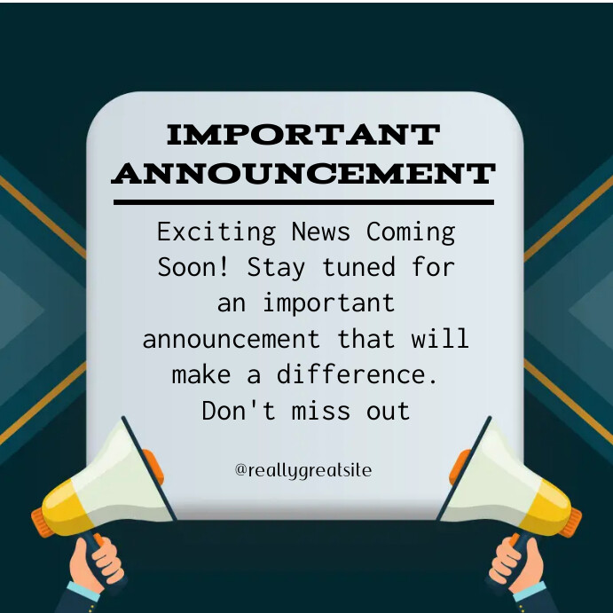 Important Announcement Template | PosterMyWall