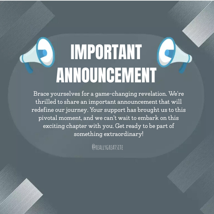 Important Announcement Template | PosterMyWall