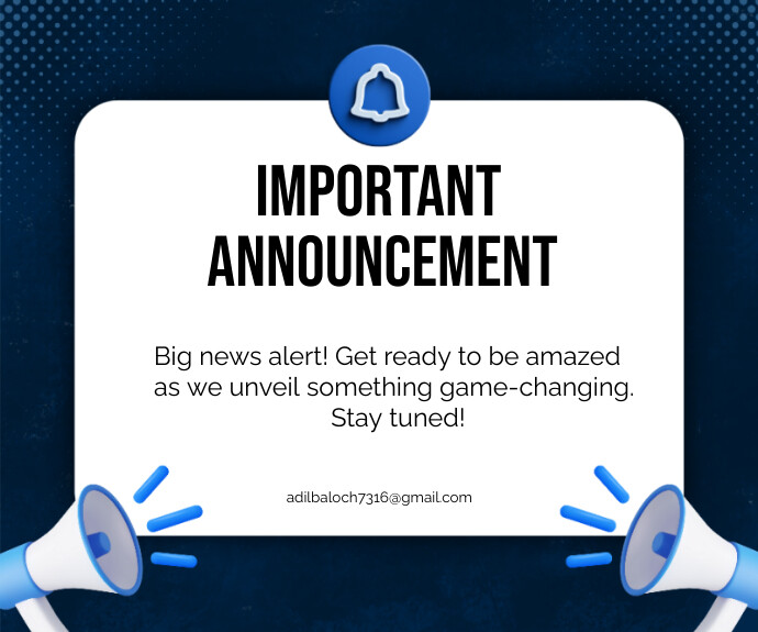 Important announcement Template | PosterMyWall