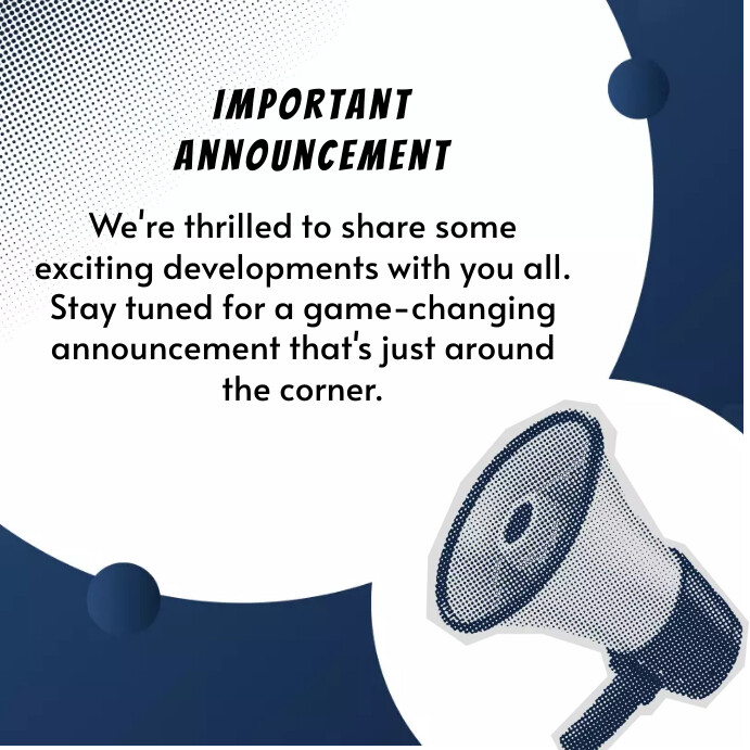 Important Announcement Template | PosterMyWall