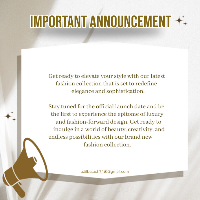 Important announcement Template | PosterMyWall