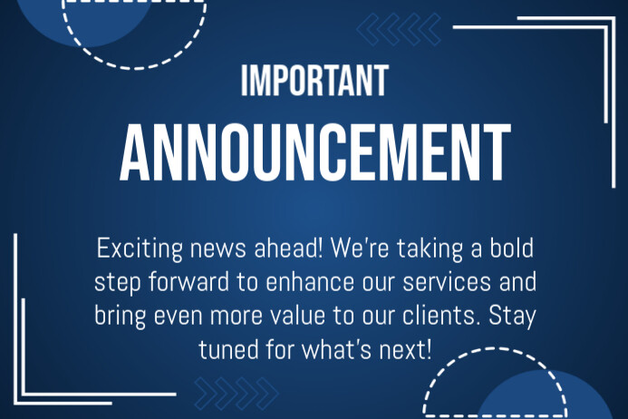 important announcement Template | PosterMyWall