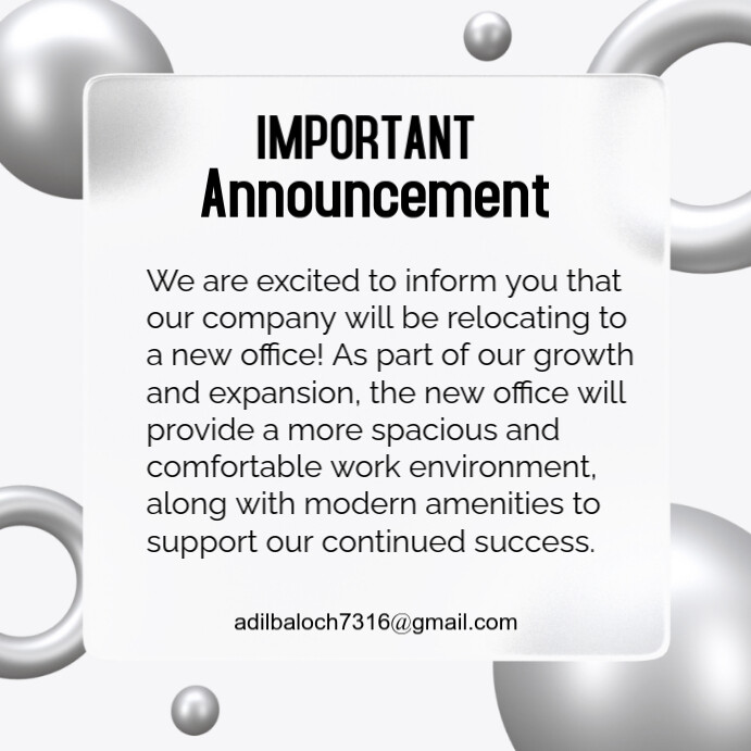 Important announcement Template | PosterMyWall