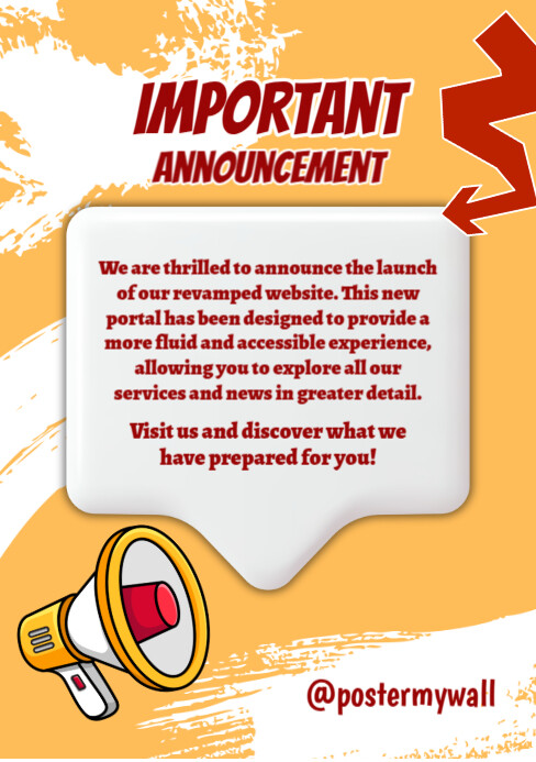 Important announcement Template | PosterMyWall