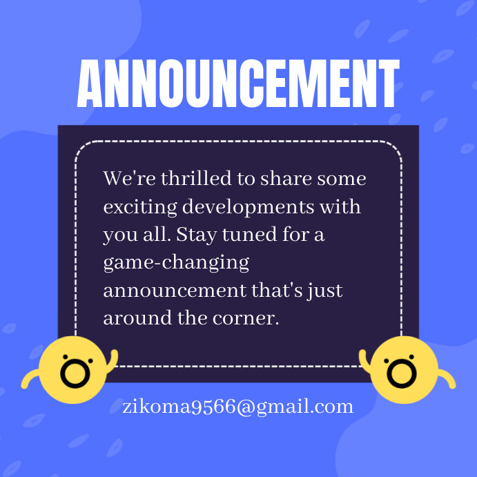 Modèle Important announcement | PosterMyWall