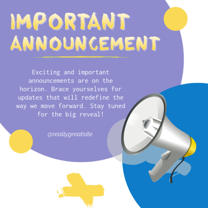 Important Announcement Template | PosterMyWall