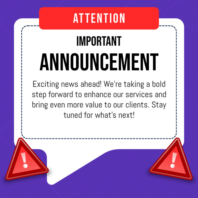 Copy of important announcement | PosterMyWall