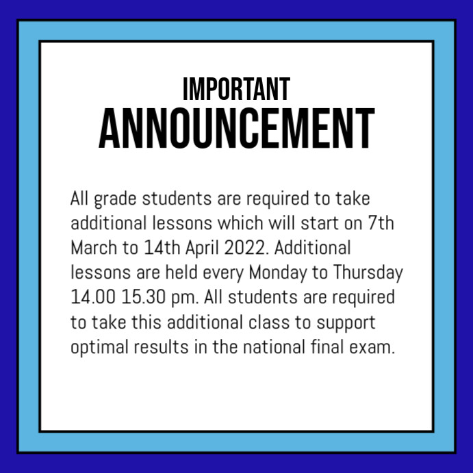 Copy of important announcement | PosterMyWall