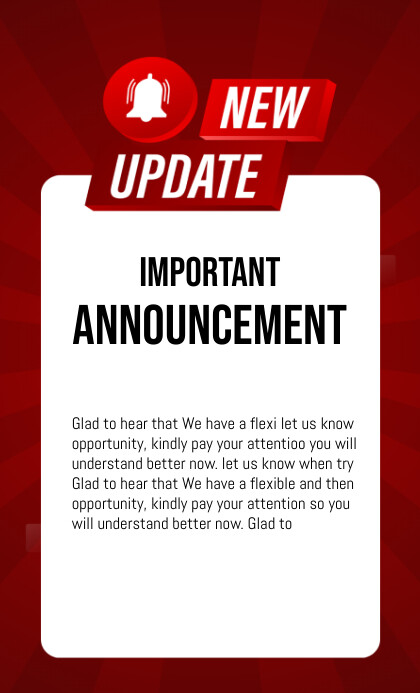 important announcement Template | PosterMyWall